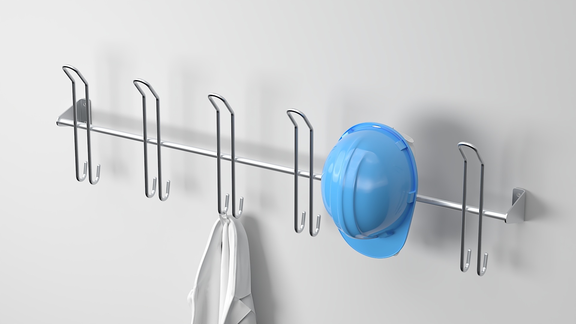 Stainless Steel Helmet Rack with 6 Double Hooks | NTF
