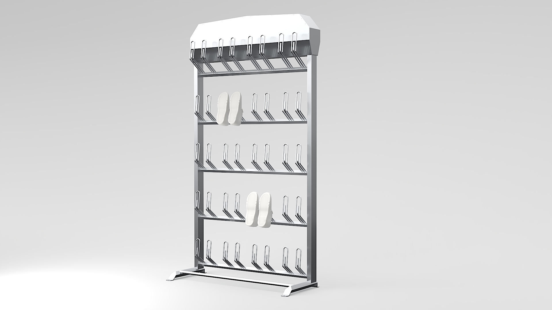 20-Pair Heated Stainless Steel Shoe Dryer | NTF