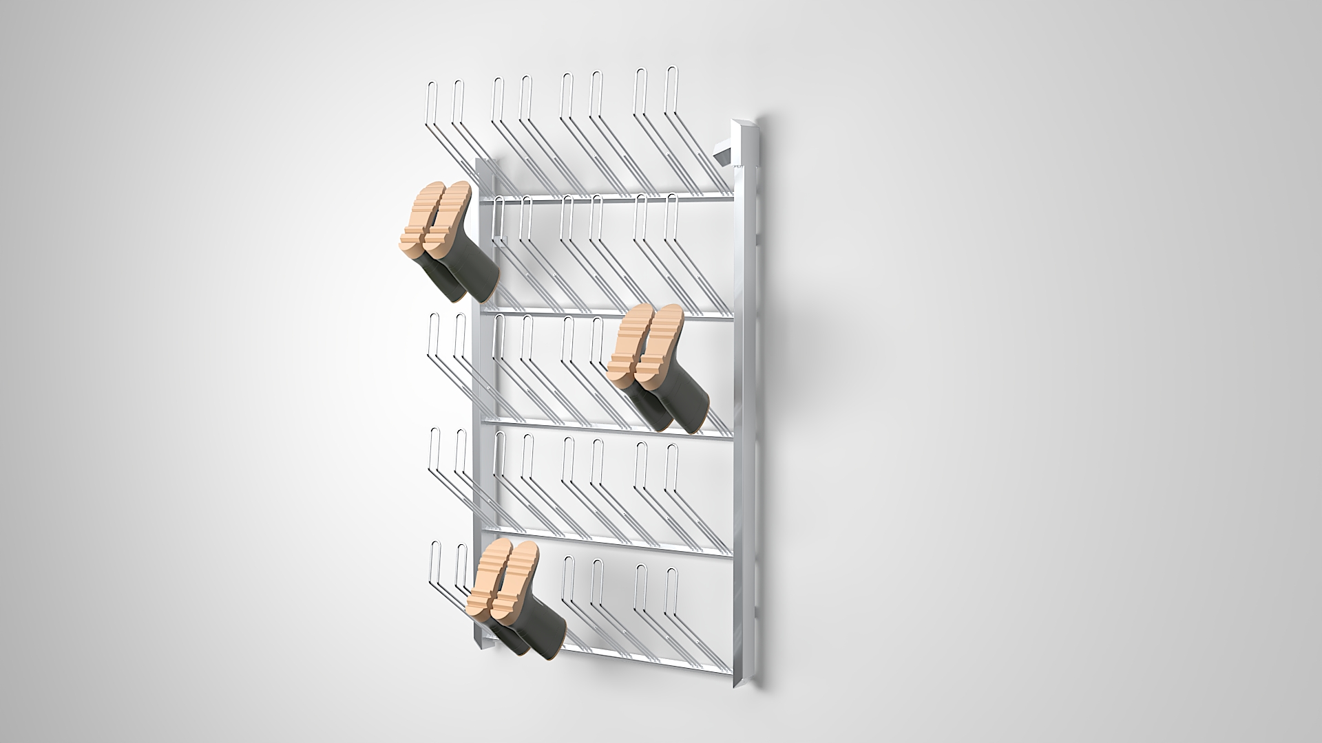 20P Wall-mounted Stainless Steel Boot Dryer | NTF