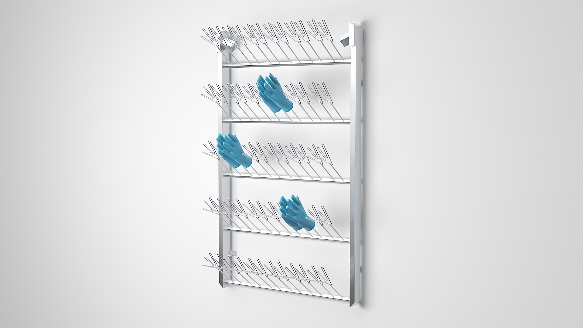 Stainless Steel Glove Dryer for 30 Pairs | Wall-Mounted | NTF