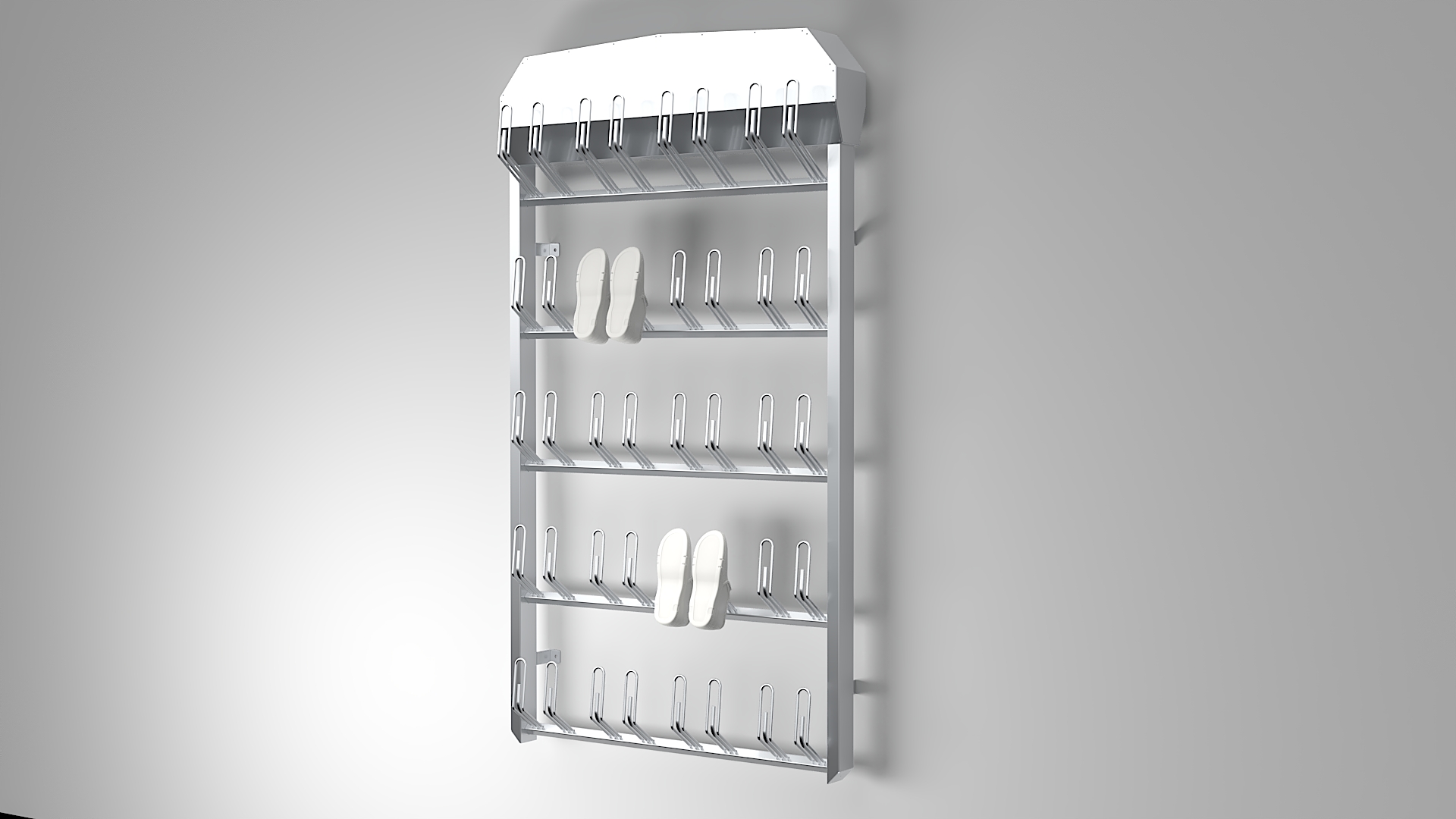 20P Wall-Mounted Shoe Dryer | HF with Heat and Ozone